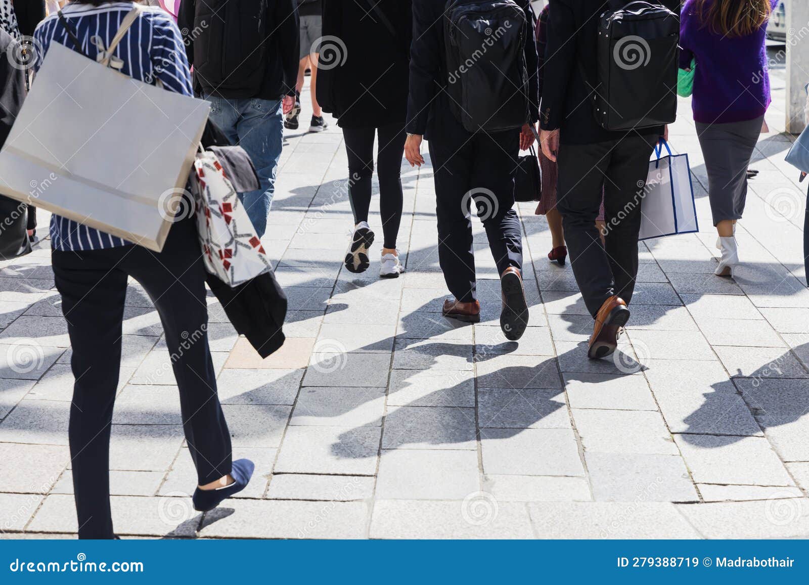 Crowd of People Walking in the City Stock Image - Image of lifestyle ...