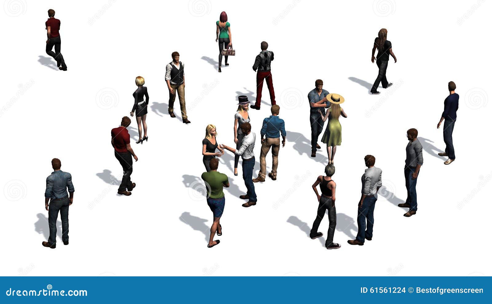 Crowd of People on White Background Stock Illustration - Illustration ...
