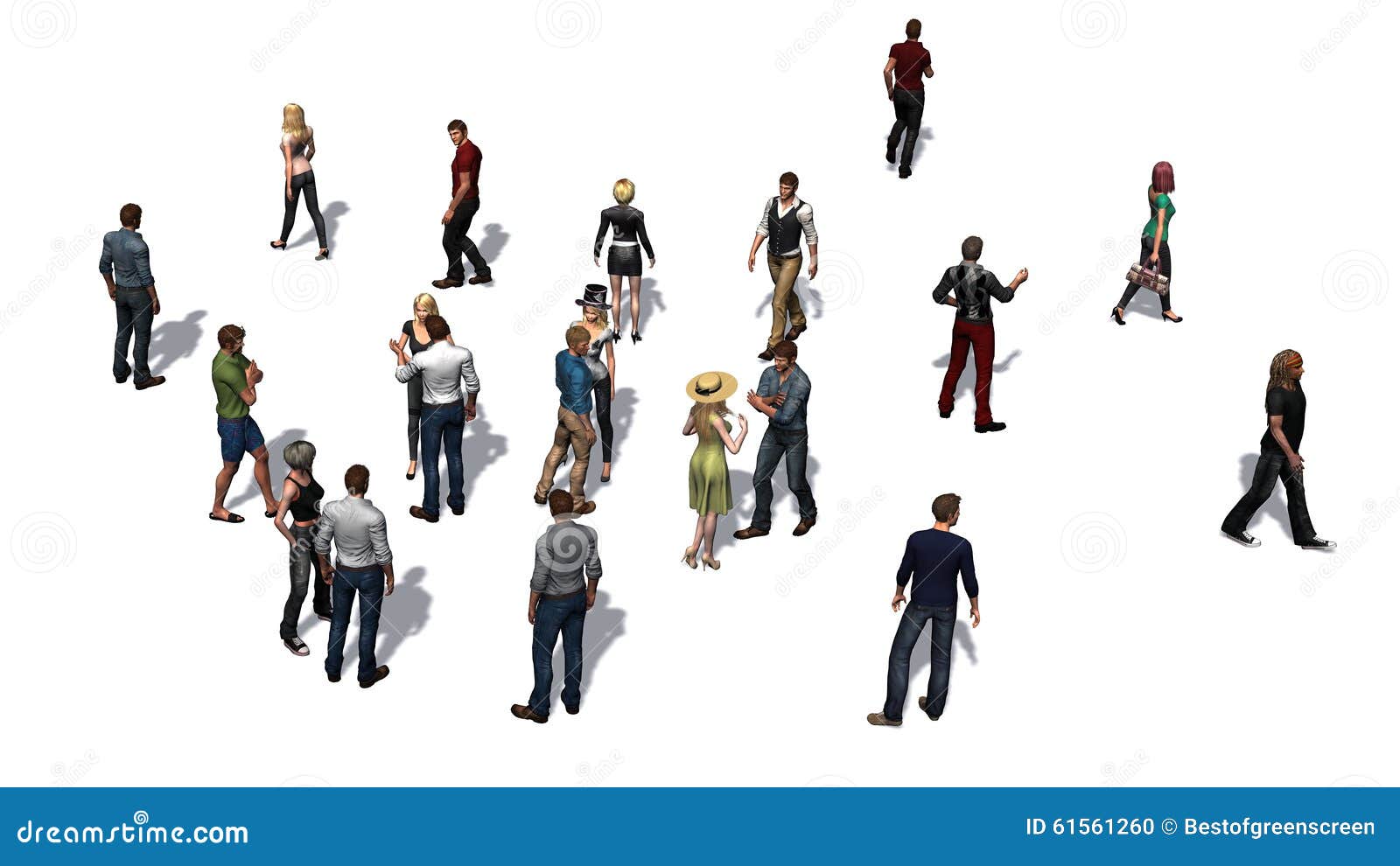 Crowd of People on White Background Stock Illustration - Illustration ...