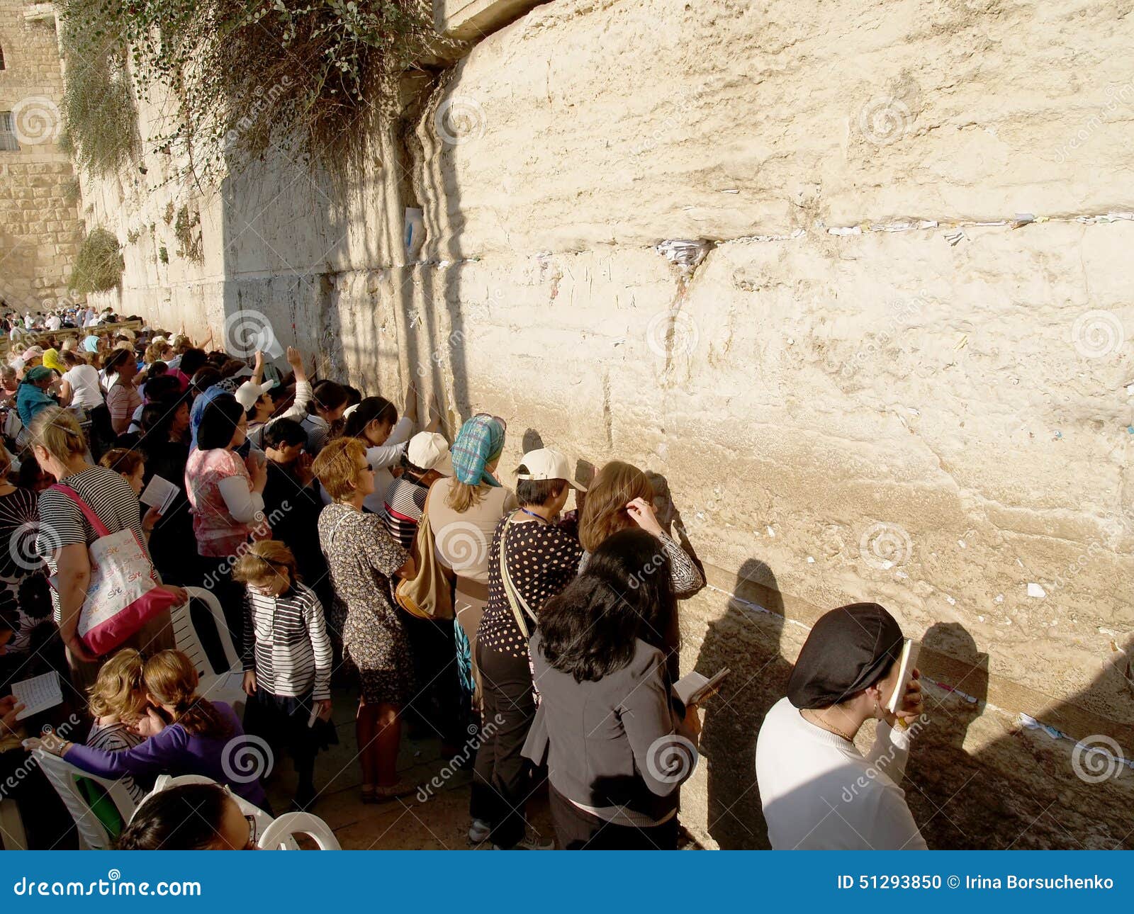The Crowd of Pilgrims Prays at the Wailing Wall in Jerusalem, is ...