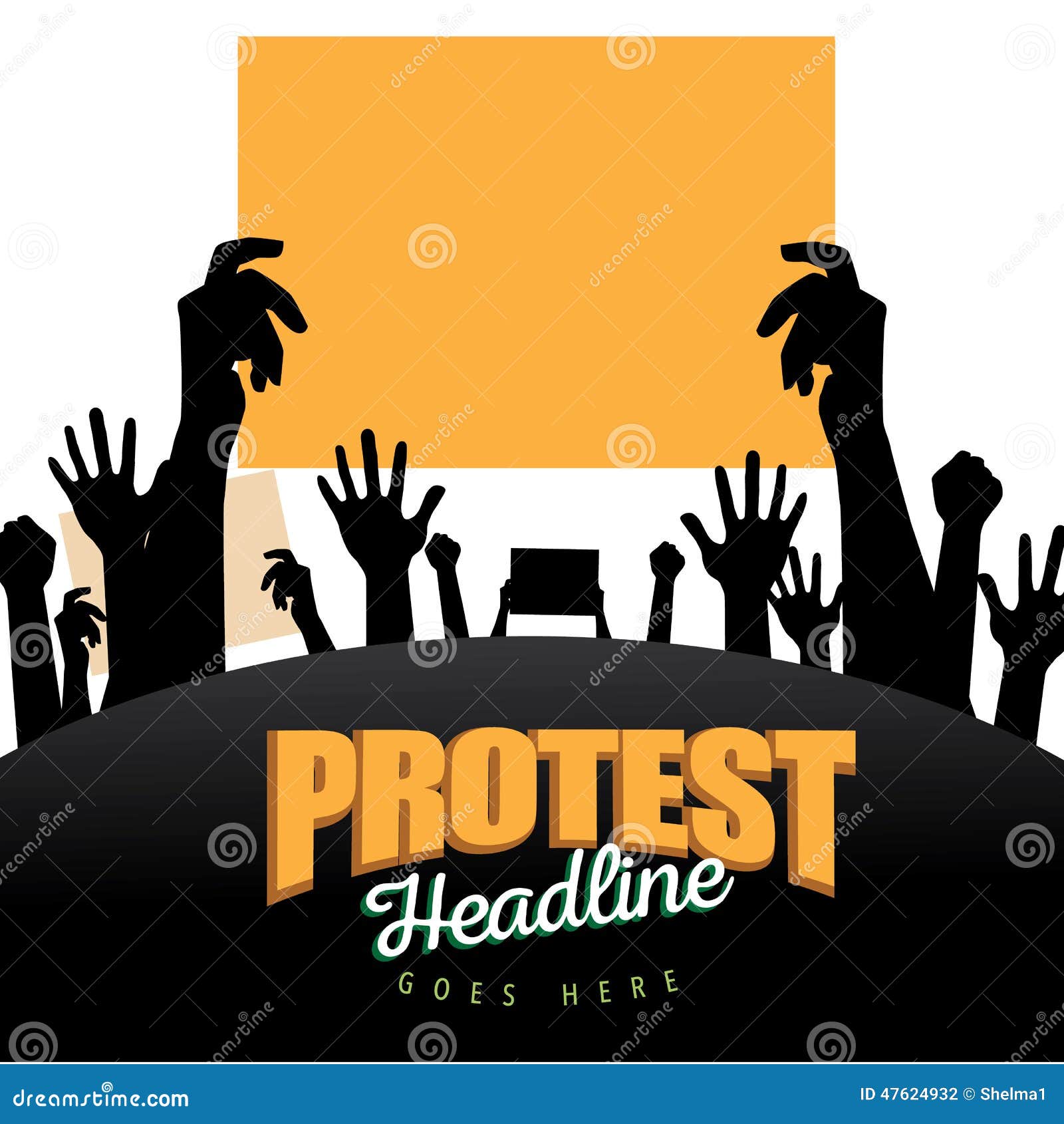 Crowd Protest Signs Stock Illustrations – 753 Crowd Protest Signs Stock ...