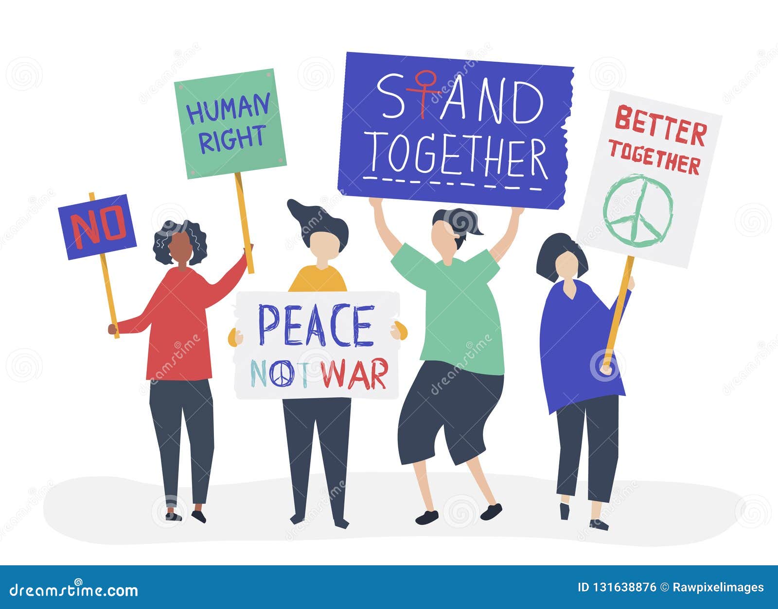 Cartoon Protest Signs