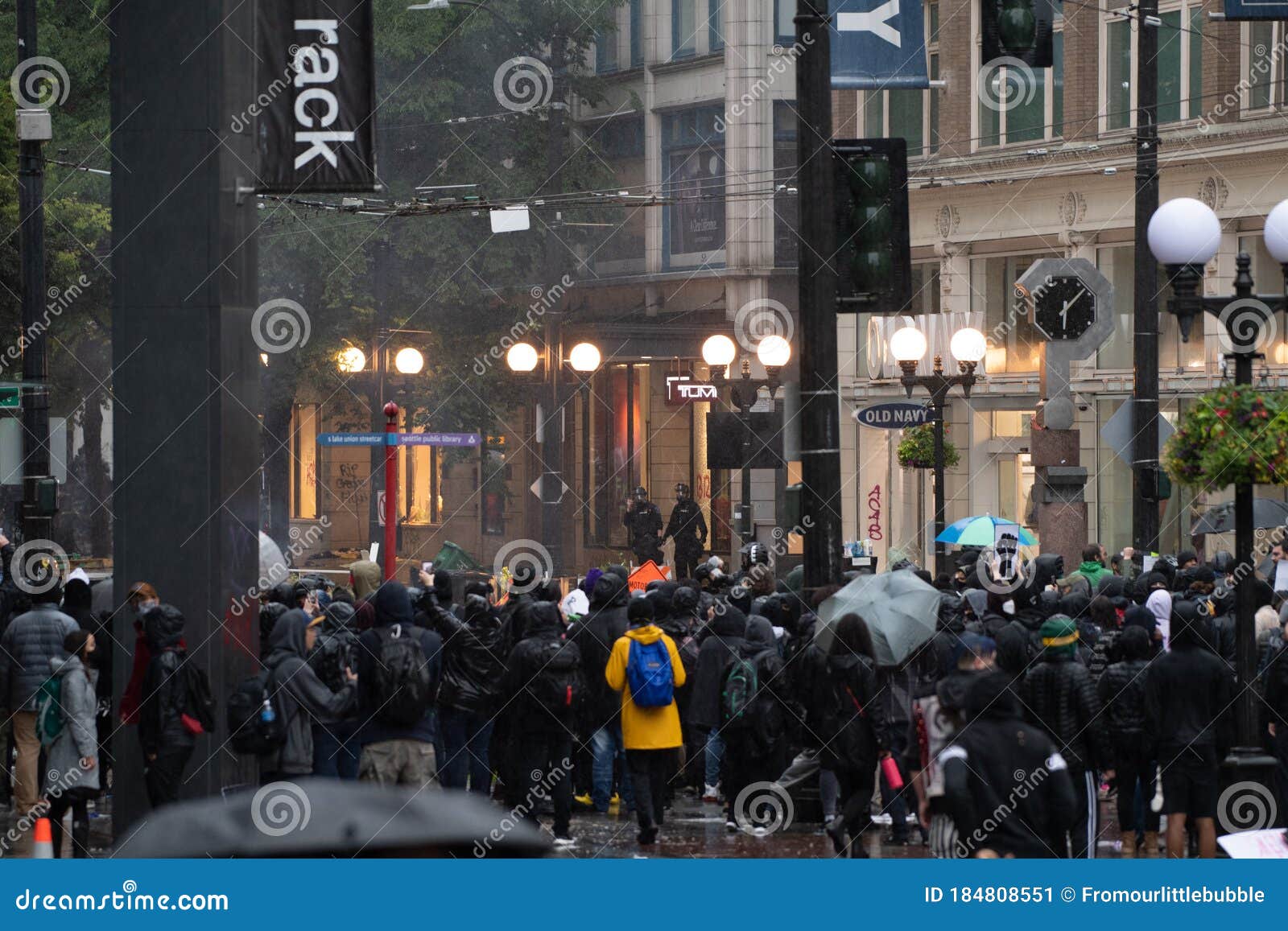 Crowd of Protesters at Westlake Center in Downtown Seattle on May 30 ...