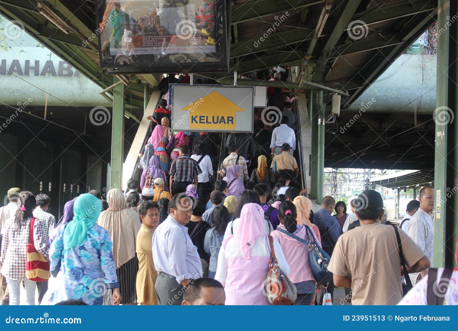Crowd at Railway Station editorial stock photo. Image of commuter ...
