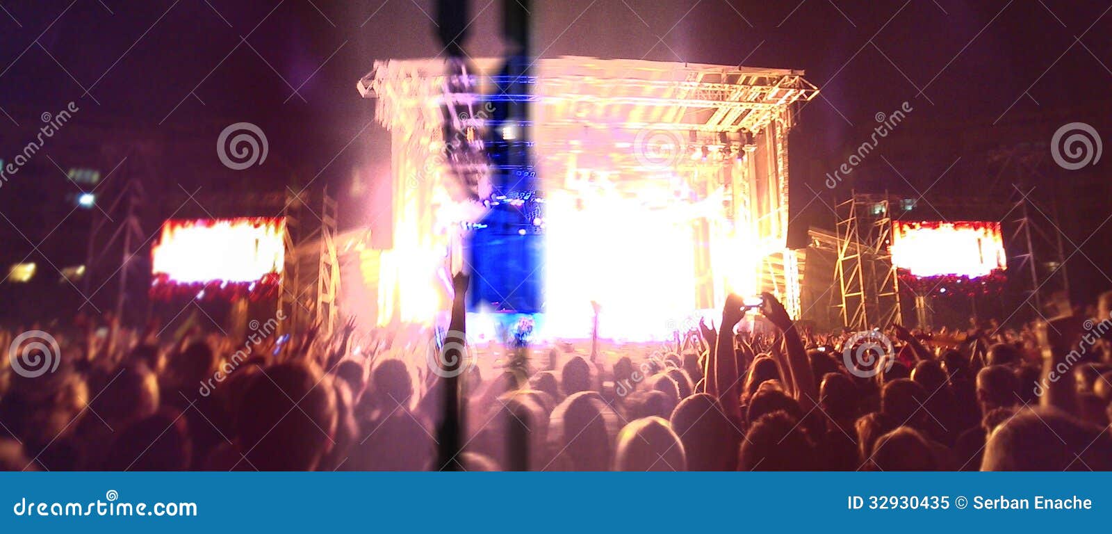 Crowd at rock concert stock image. Image of rock, crowd - 32930435