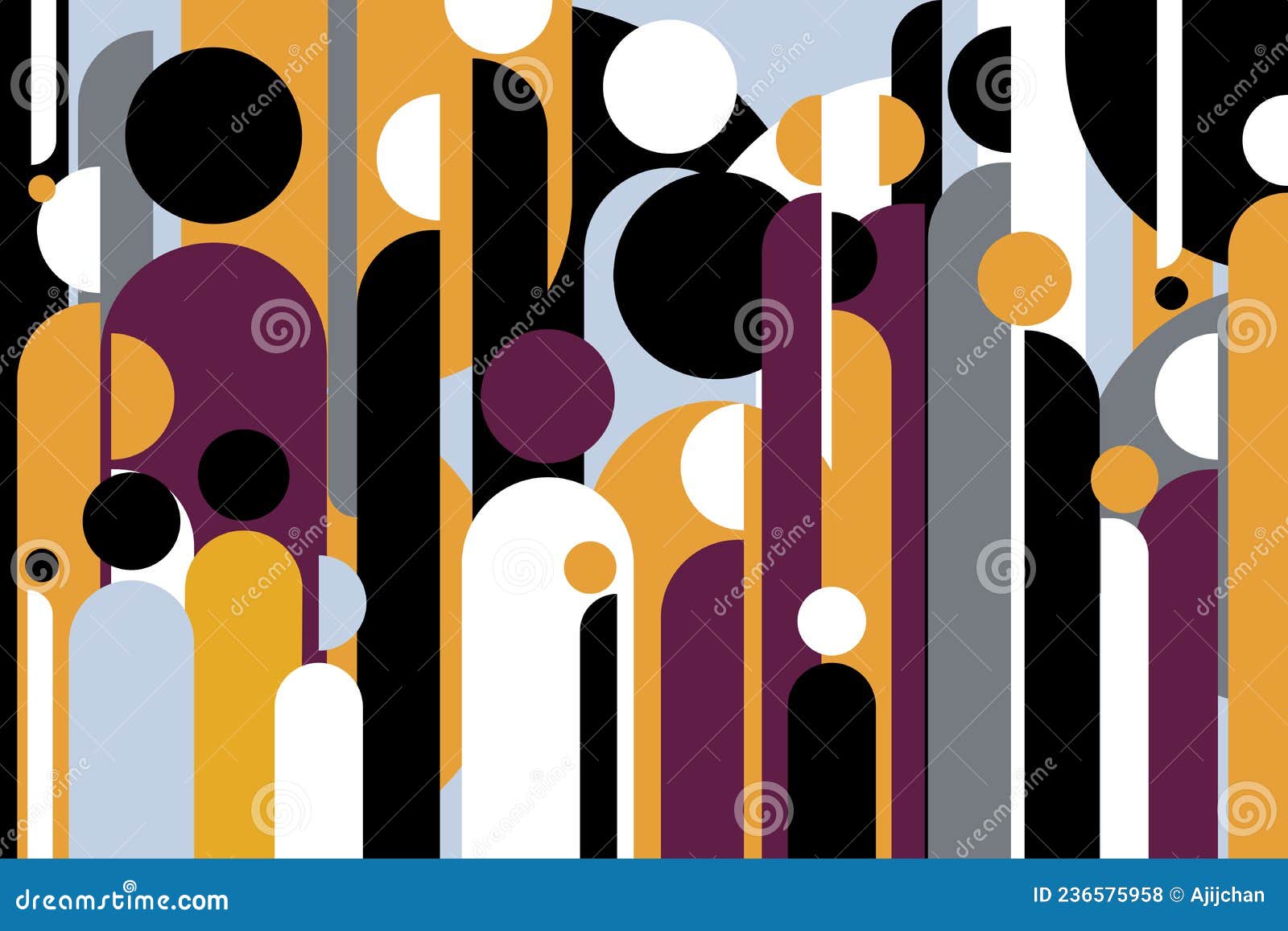 Geometric Illustration of Multi Coloured Human Figures Stock Vector ...