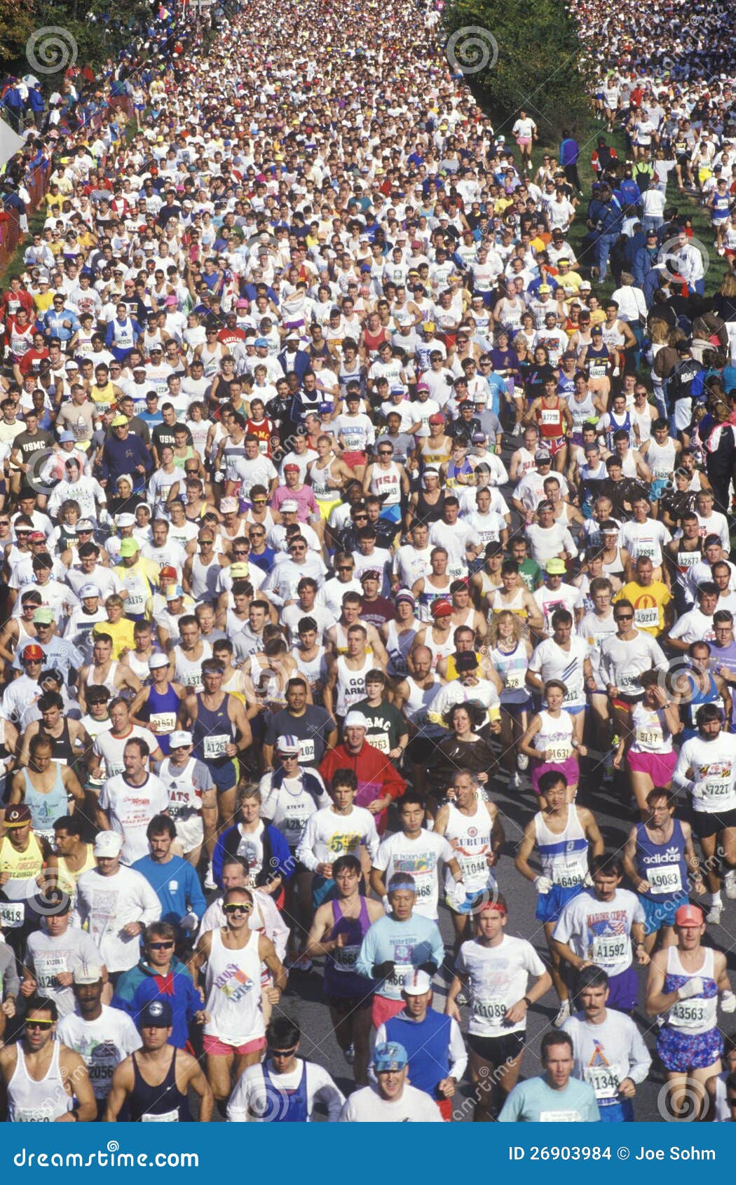Crowd of Runners in Marathon from Above Editorial Stock Image - Image ...