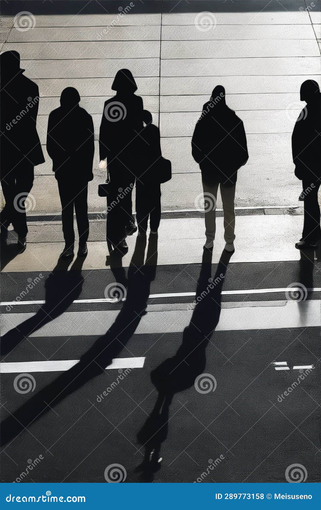 Crowd Shadow Figure Illustration Stock Illustration - Illustration of ...