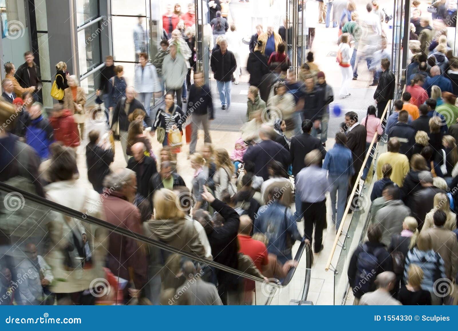 Crowd in shopping center stock photo. Image of life, stress - 1554330