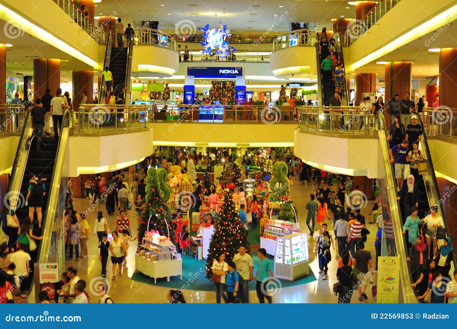Crowd in shopping centre editorial stock photo. Image of glass - 22569853