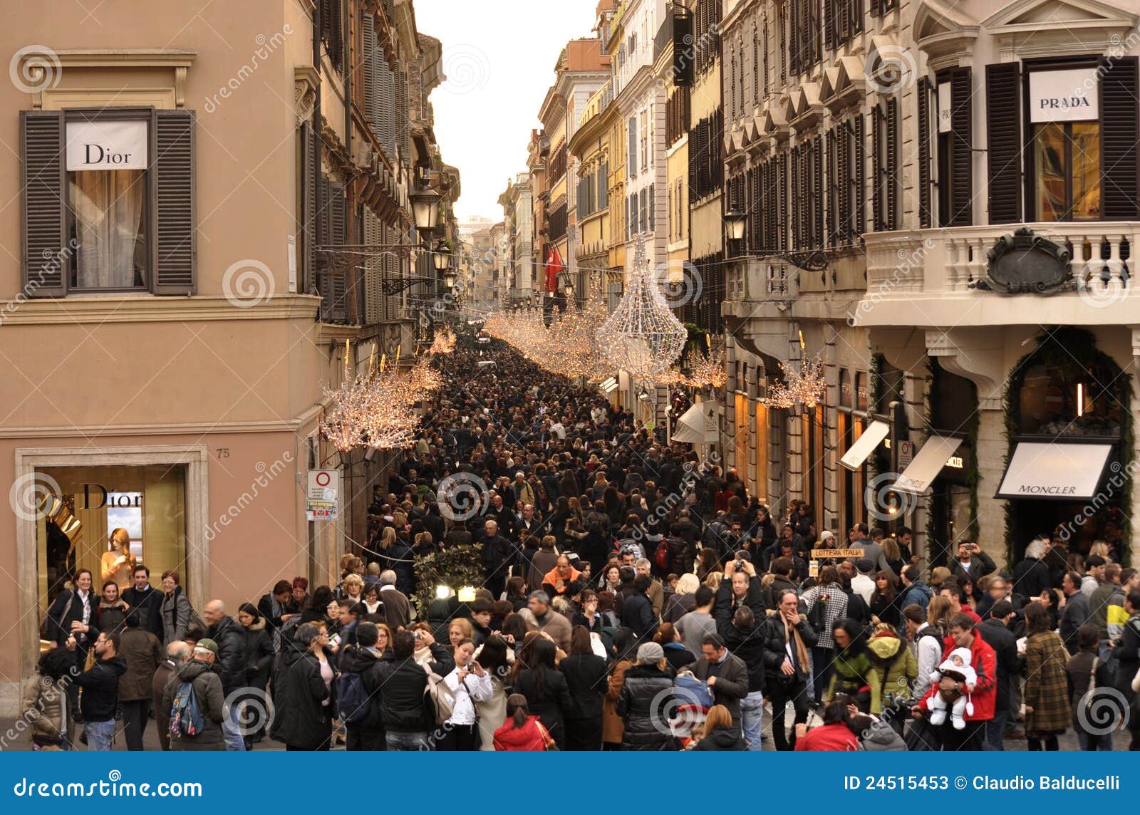Crowd for Shopping in Via Condotti in Rome Editorial Stock Photo ...