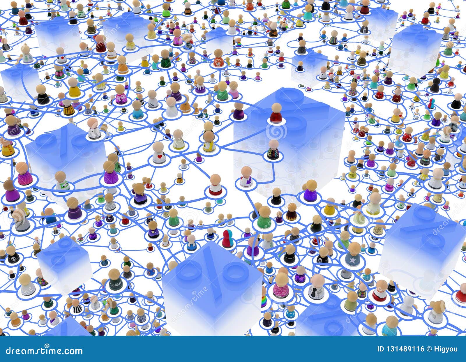 Cartoon Crowd Layered System, Percentage Stock Illustration ...