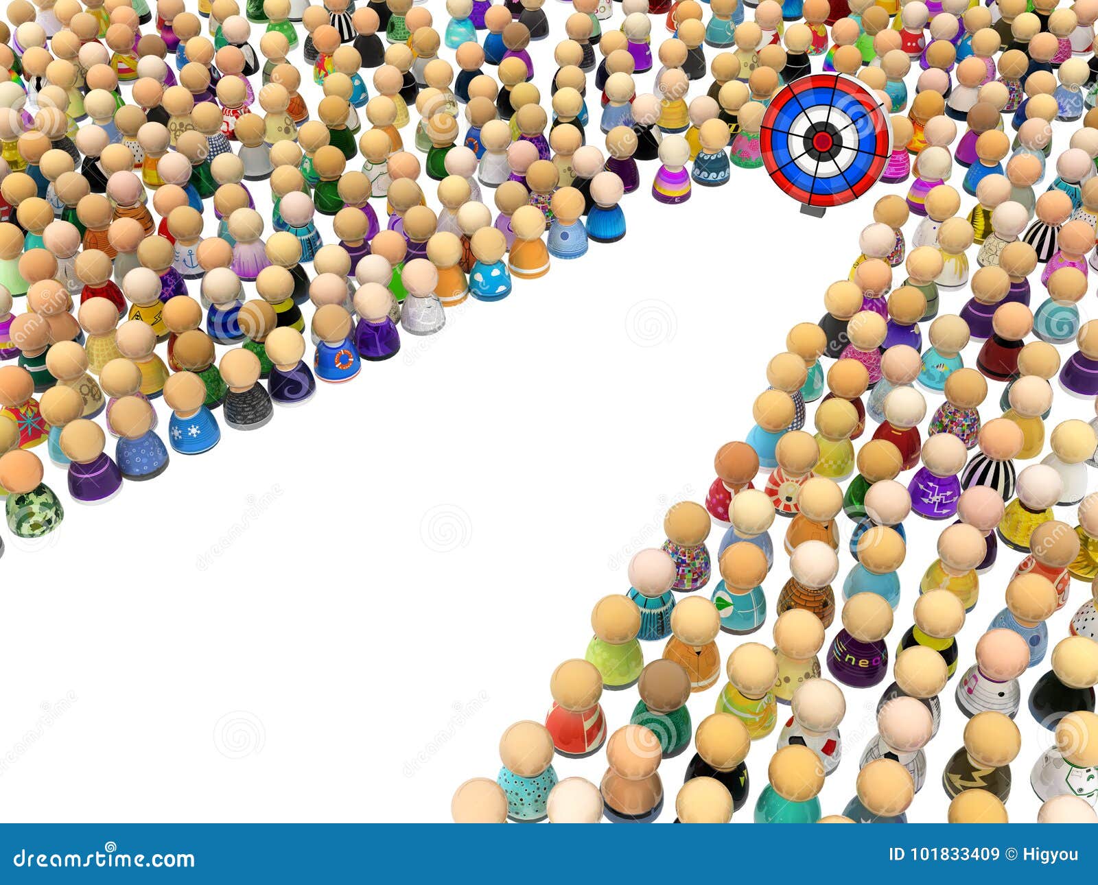 Cartoon Crowd, Target Range Stock Illustration - Illustration of ...