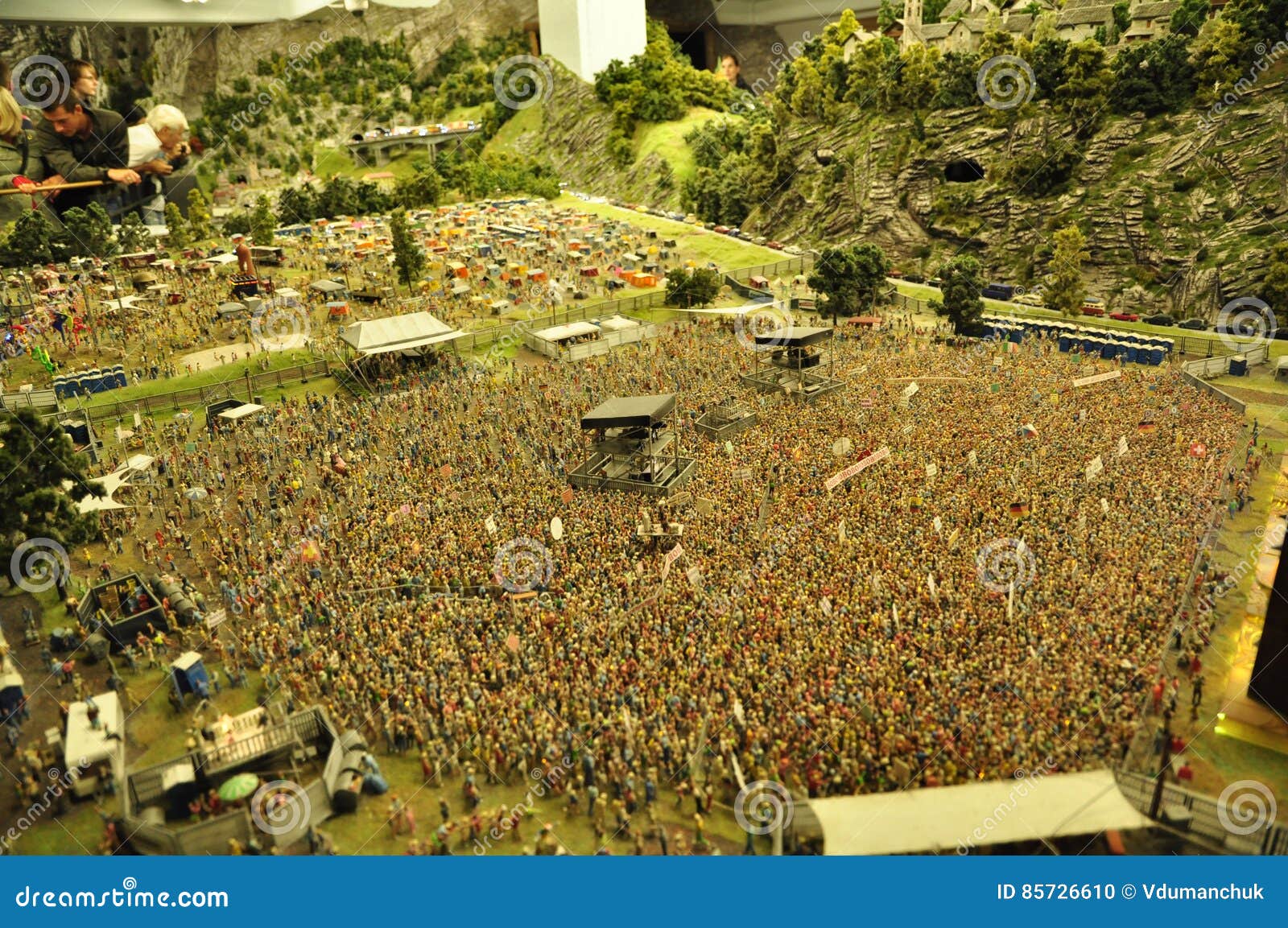 Crowd of small toy people stock photo. Image of small - 85726610