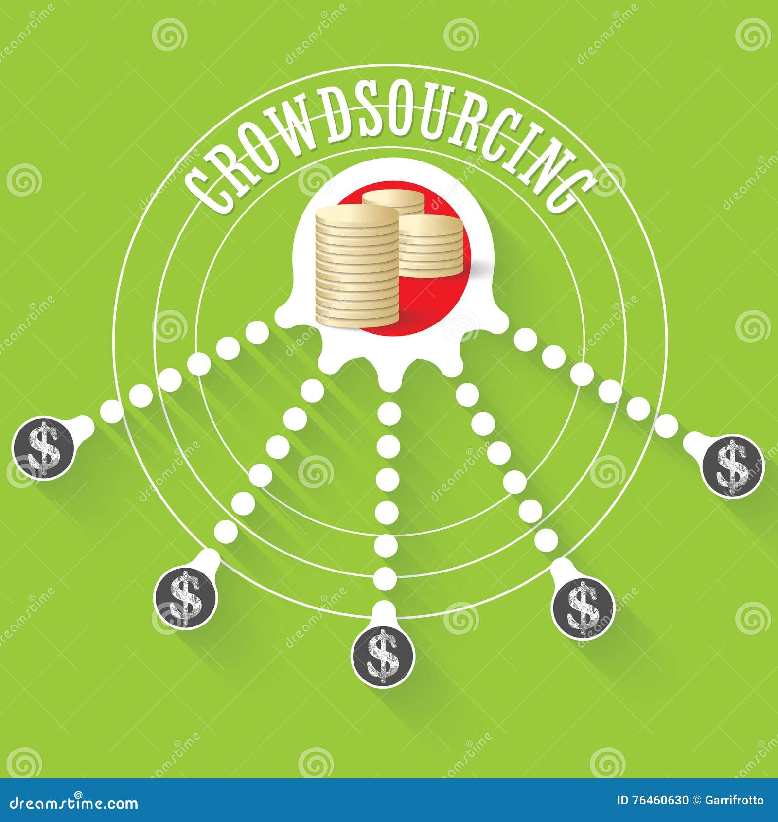 Crowd Sourcing Icon . Four Elements In Different Styles From Content ...