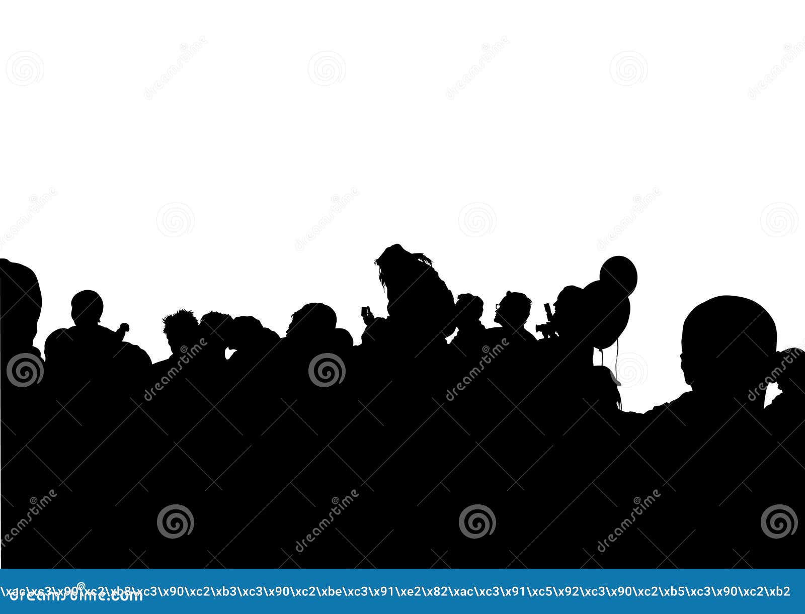 Crowd of spectators two stock vector. Illustration of concert - 91682873