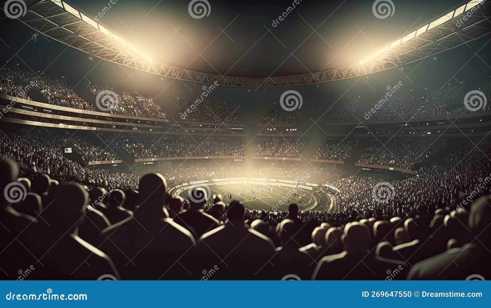 Crowd in a Stadium Filled with Excitement, Generative AI Stock ...