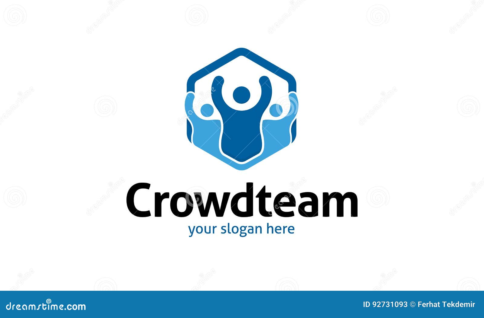 Crowd Team Logo stock vector. Illustration of group, template - 92731093