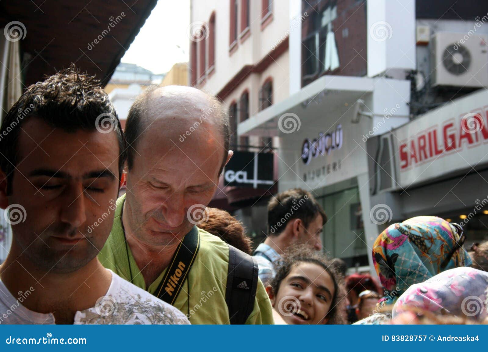 In the Crowd at the Turkish Bazaar Editorial Photography - Image of ...