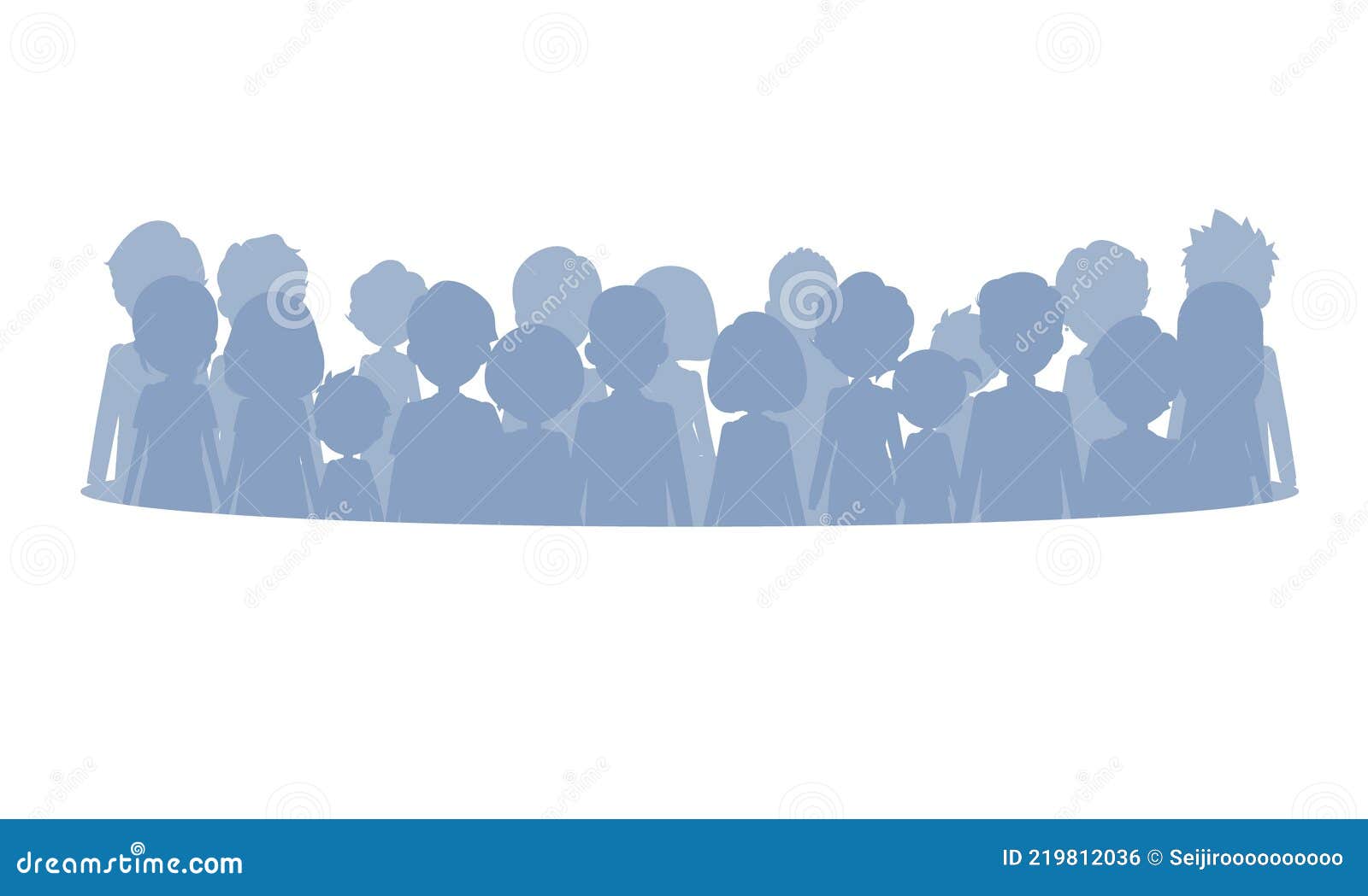 Crowd stock vector. Illustration of accessory, vector - 219812036