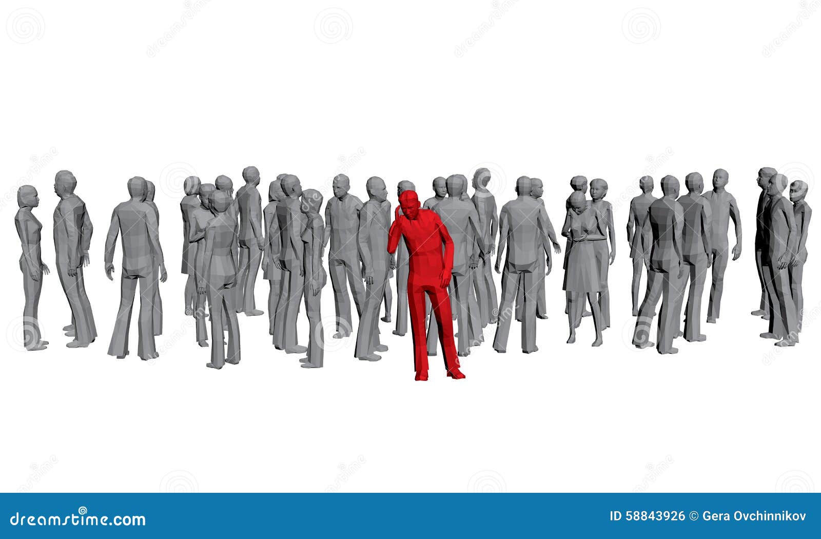 Crowd stock vector. Illustration of geometry, concept - 58843926