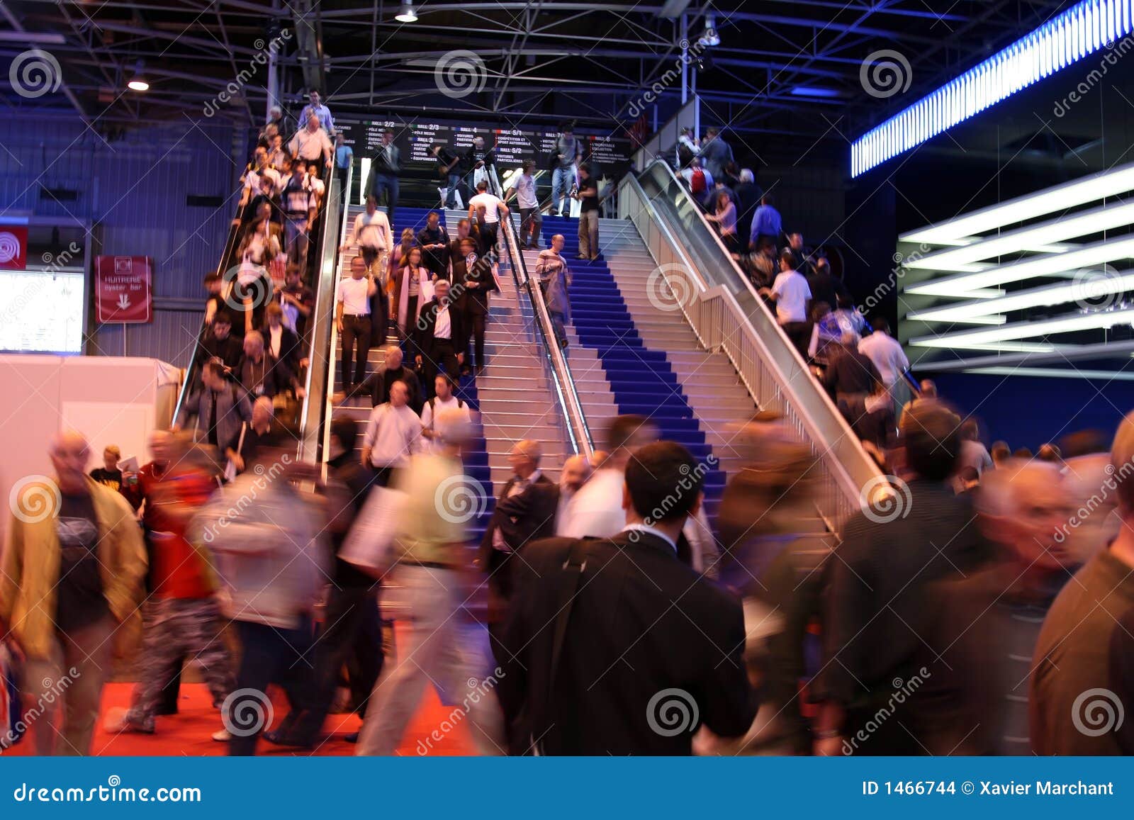 Crowd walking down stairs stock photo. Image of crowd - 1466744