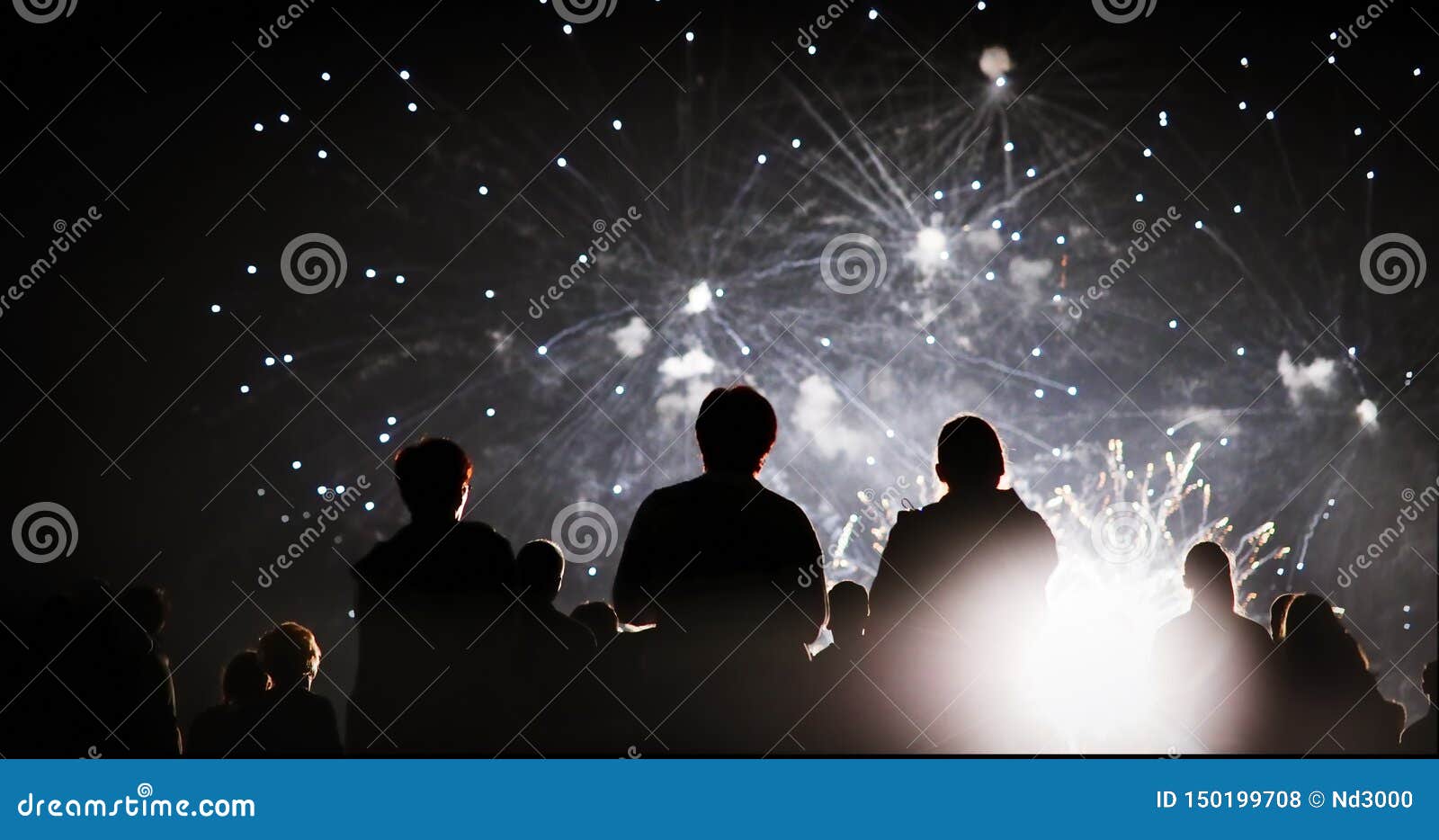 Crowd Watching Fireworks and Celebrating New Year Eve Editorial Stock ...