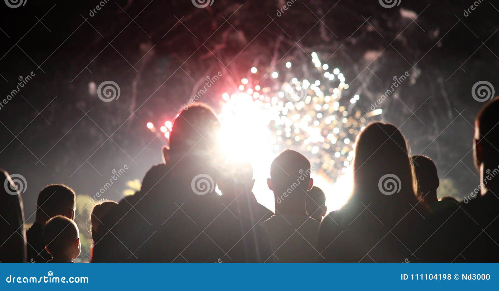Crowd watching fireworks editorial stock photo. Image of firework ...