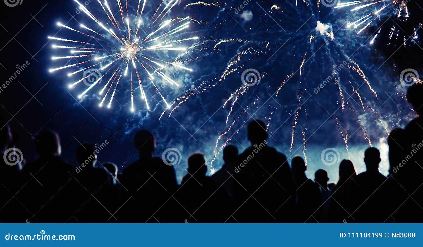 Crowd watching fireworks editorial stock image. Image of celebrate ...