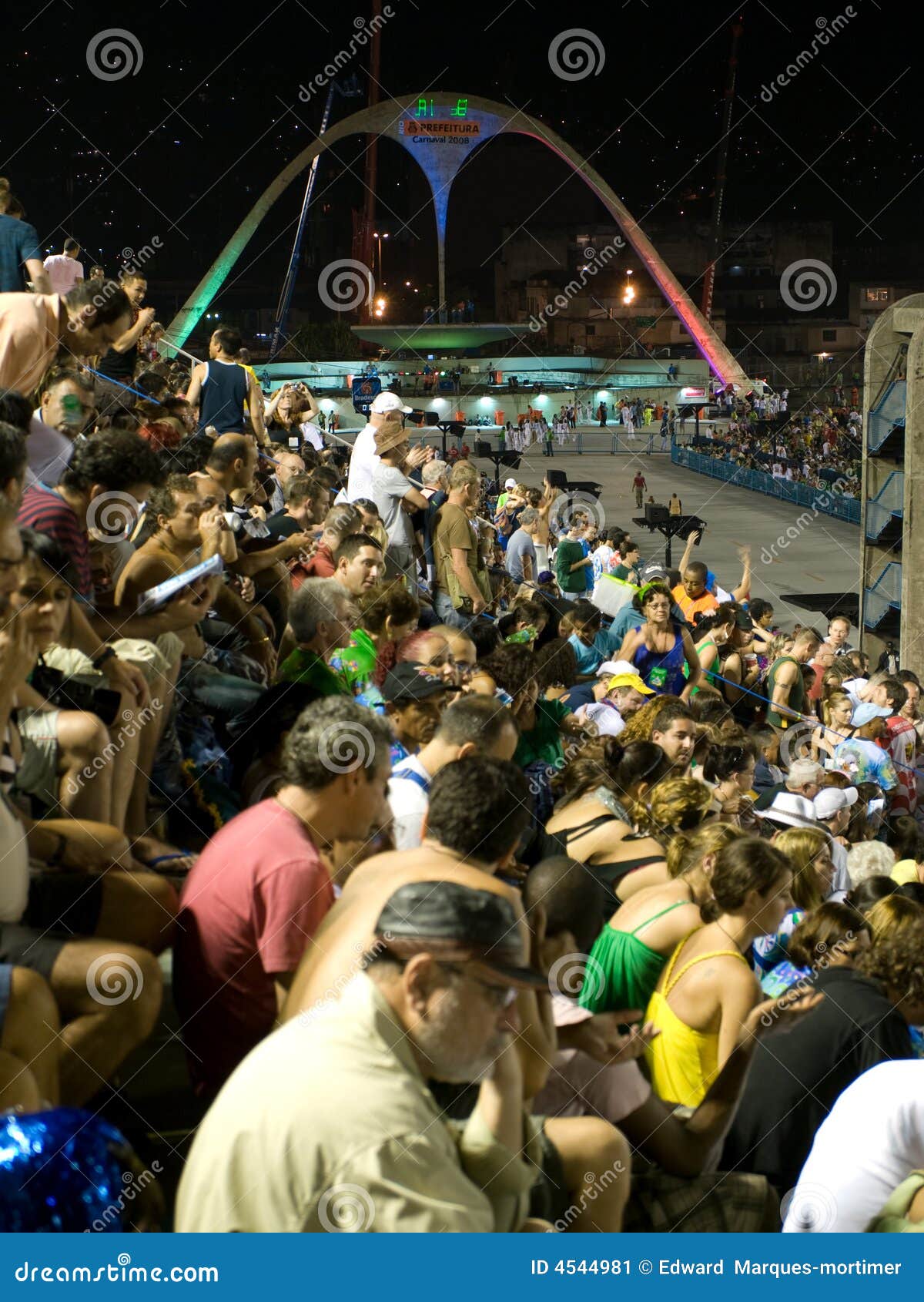 Crowd Watching Rio Carnival, Brazil. Editorial Photo - Image of view ...