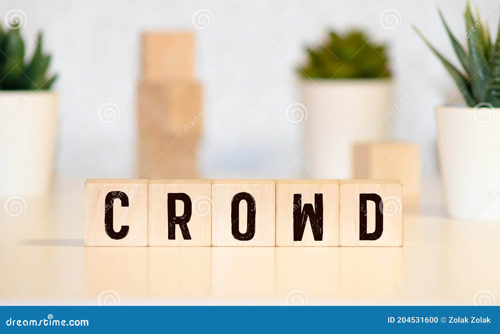 CROWD Word Written on Wood Block Stock Photo - Image of spelling ...