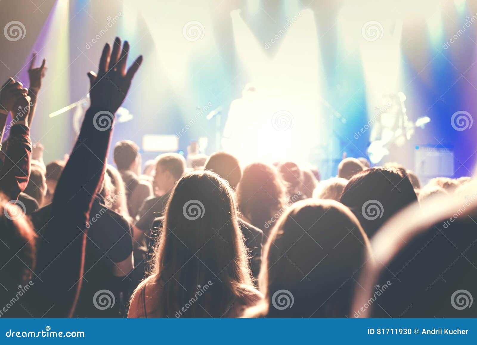 Crowd of Young People on Rock Concert Editorial Image - Image of ...