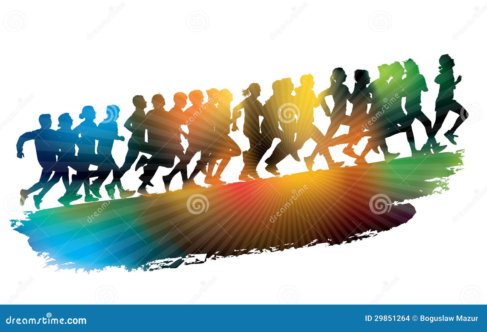 Running people stock vector. Illustration of people, runner - 29851264