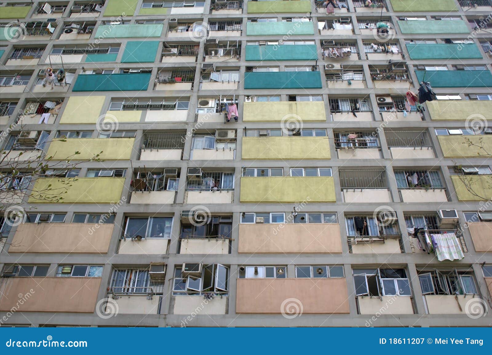 Crowded Apartments stock image. Image of building, exterior - 18611207