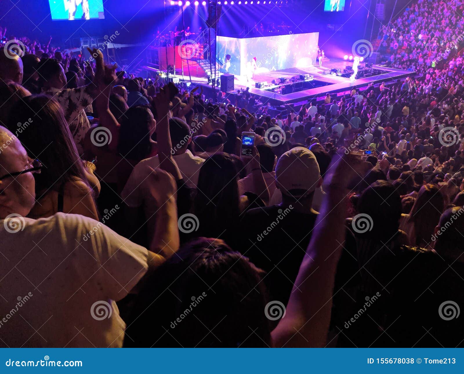 A Crowded Arena and Concert Scene Editorial Stock Photo - Image of ...