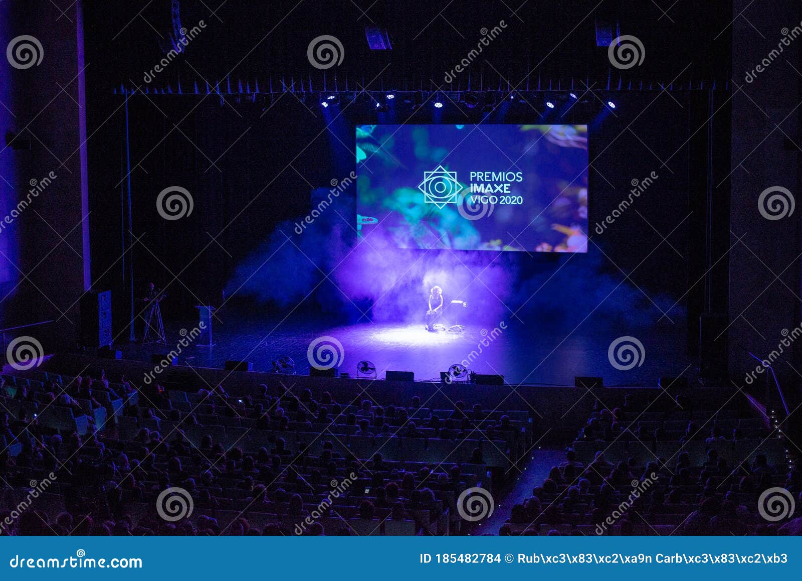 Crowded Auditorium Contemplating the Intro of the IMAXE Spectacle in ...