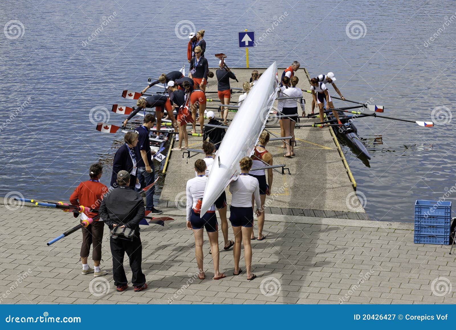 Crowded boat area editorial photography. Image of eight - 20426427