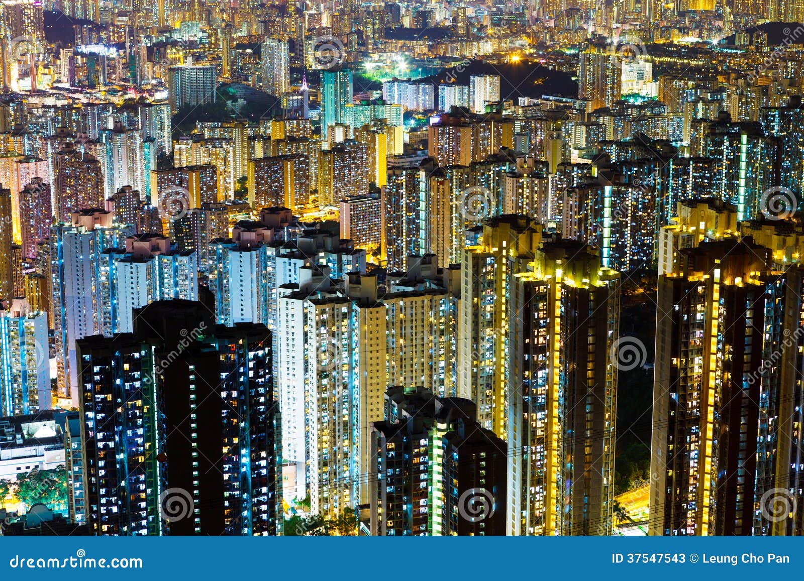 Crowded Building in Hong Kong Stock Image - Image of clear, landscape ...
