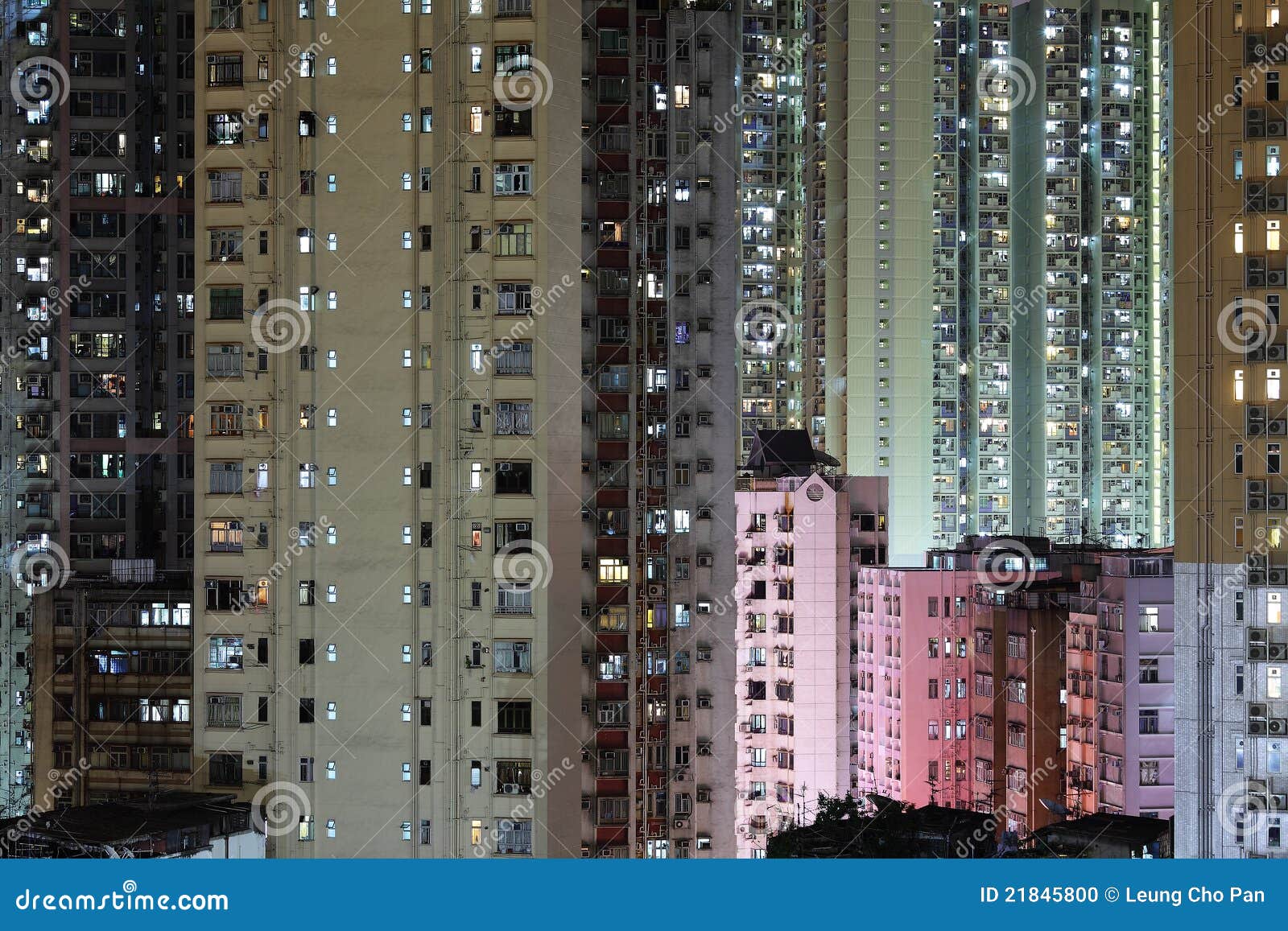 Crowded Buildings in Hong Kong Stock Photo - Image of corporate ...