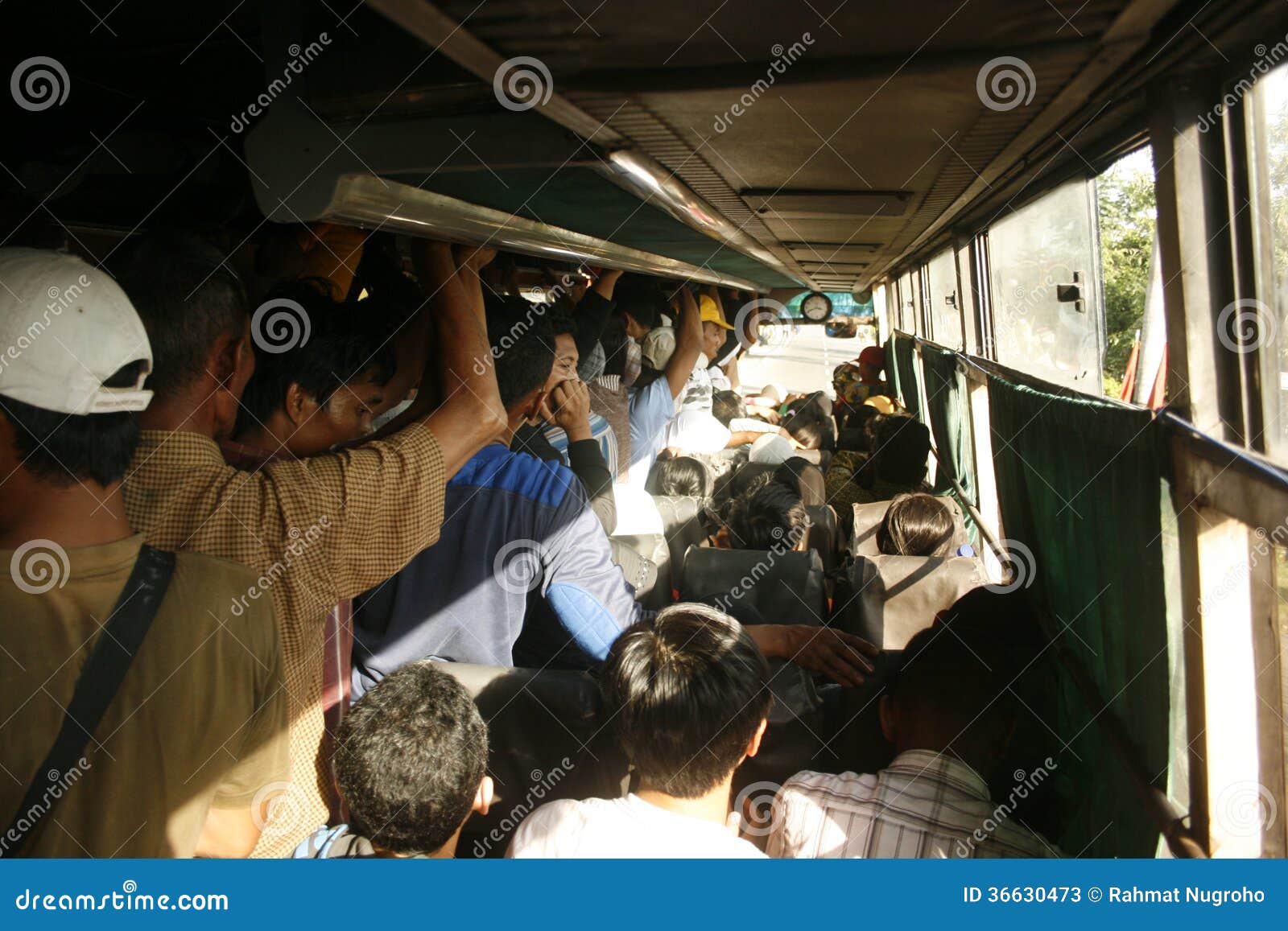 Crowded bus editorial stock photo. Image of people, crowd - 36630473