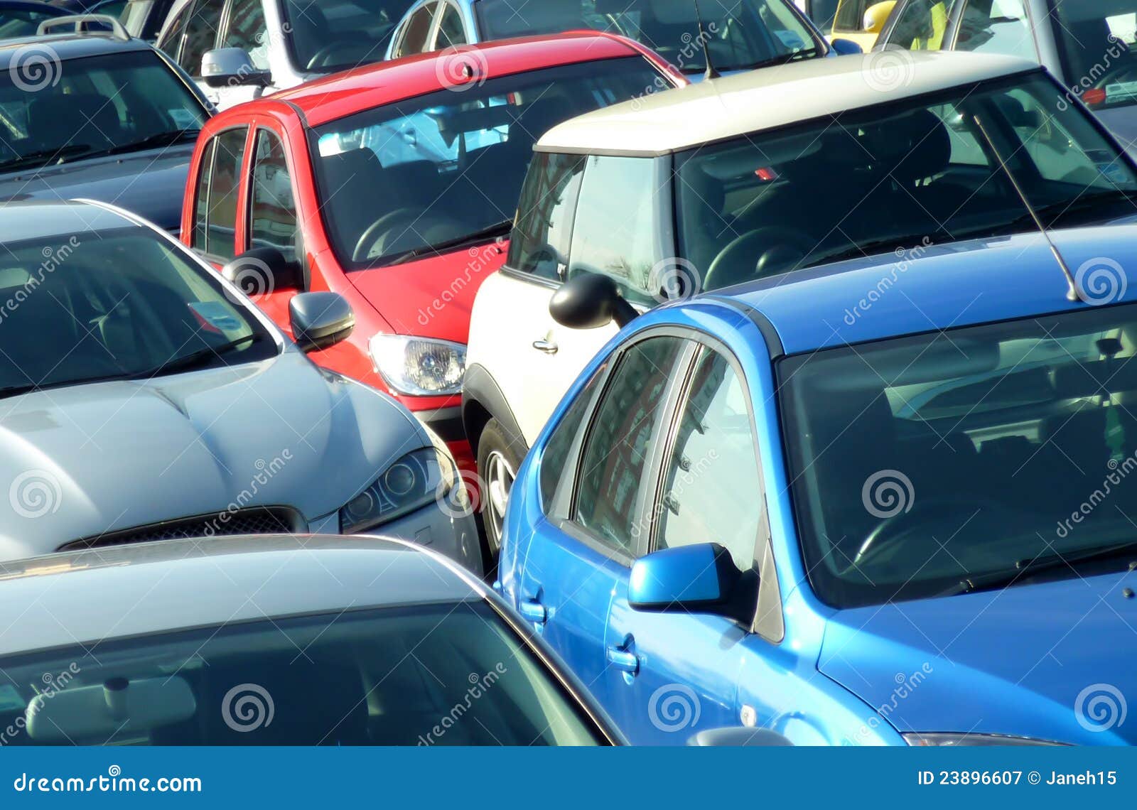 Crowded car park stock image. Image of traffic, transport - 23896607
