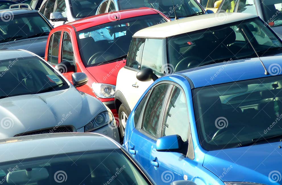Crowded car park stock image. Image of traffic, transport - 23896607