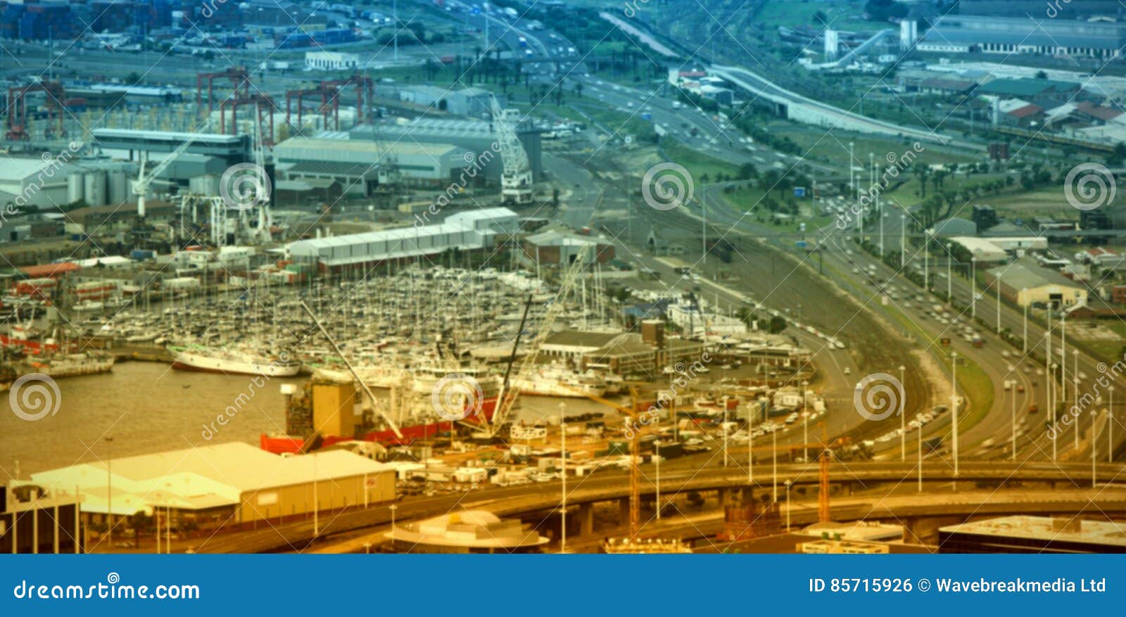 Crowded cityscape by road stock photo. Image of built - 85715926