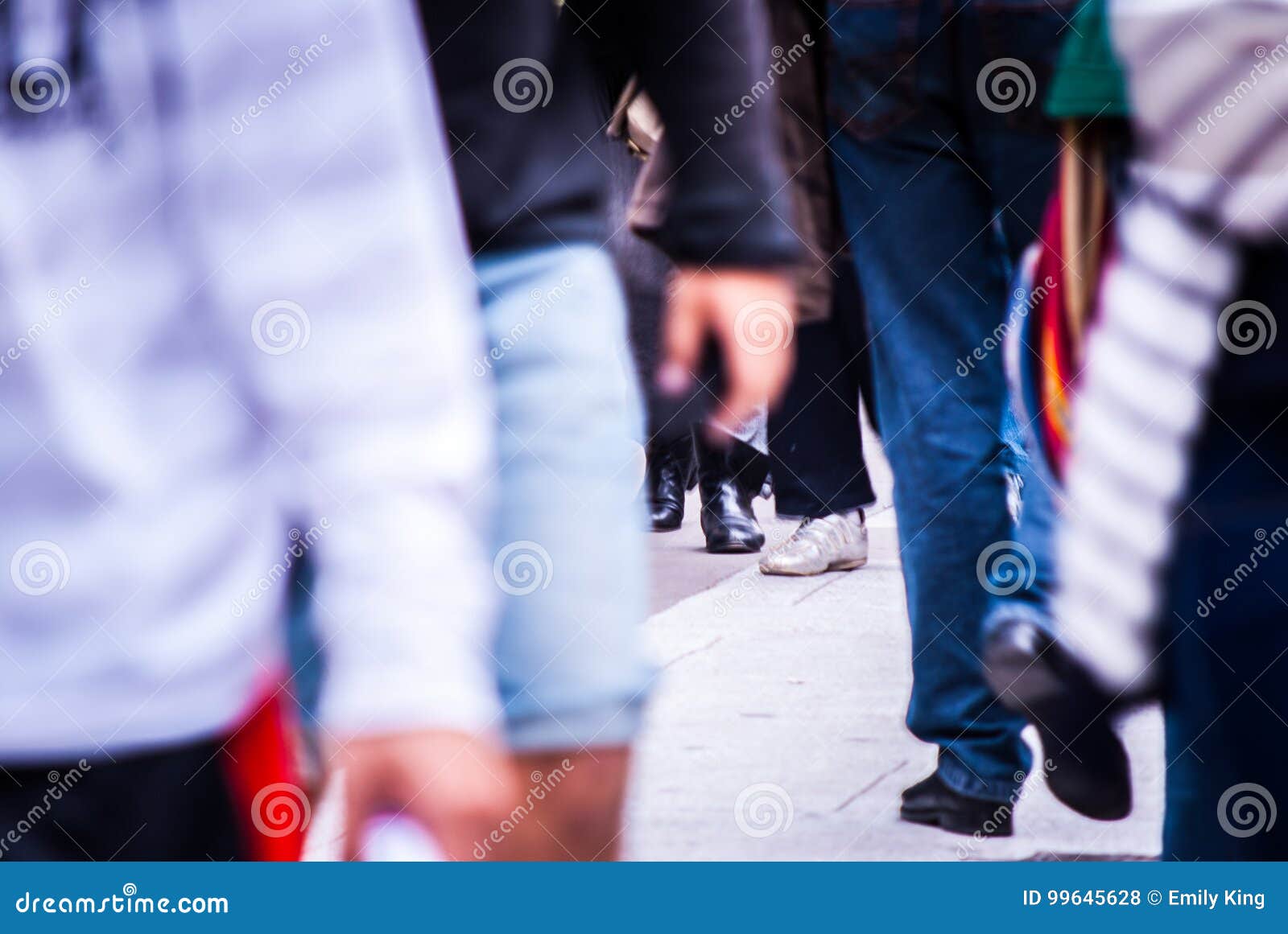 Crowded stock photo. Image of sidewalk, people, street - 99645628