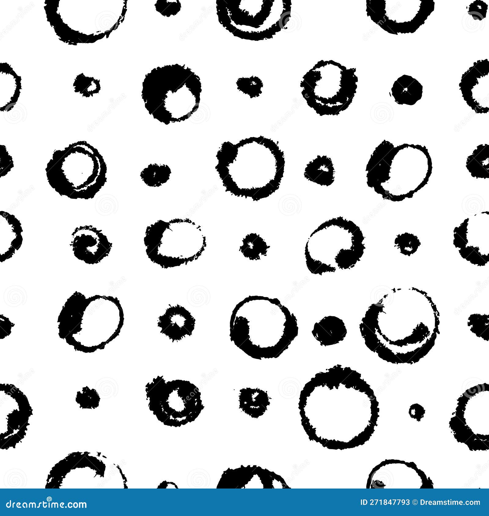 Crowded Inky Circles and Dots Pattern on Blotting Paper Stock Vector - Illustration of freehand ...