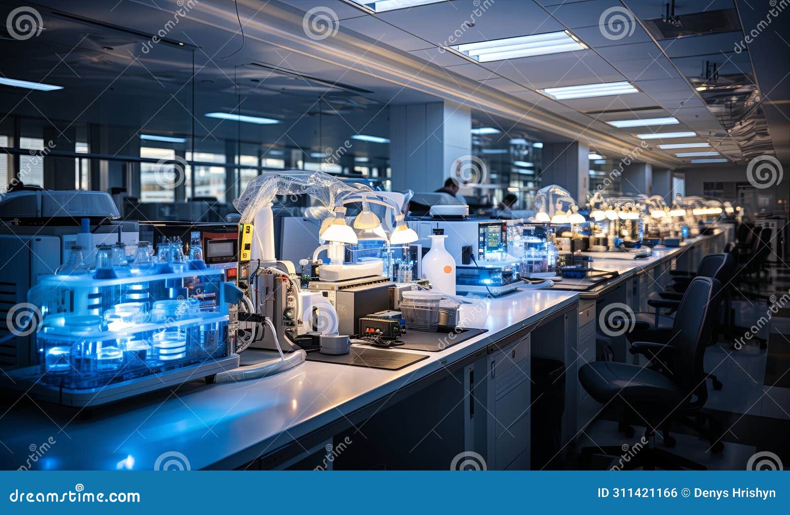 Busy Lab Filled with Various Laboratory Equipment Stock Photo - Image ...