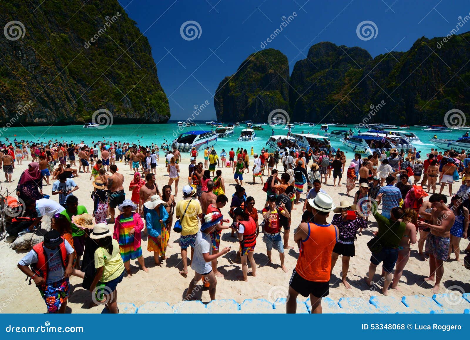 A Crowded Maya Beach. Phi Phi Islands. Krabi. Thailand Editorial Stock ... A Crowded Maya Beach. Phi Phi Islands. Krabi. Thailand Editorial Stock ...