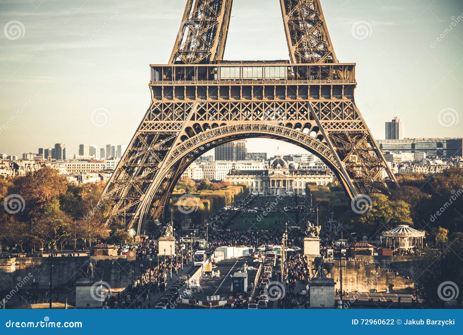 Crowded Paris stock photo. Image of cityscape, symbol - 72960622