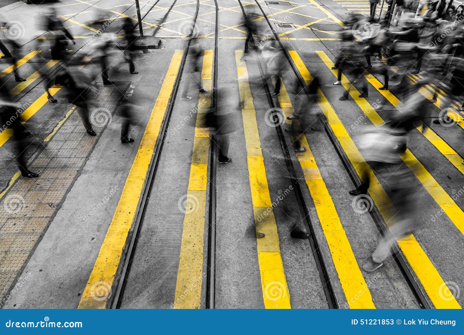 Crowded People Living in Rush Stock Image - Image of crosswalk, rush ...