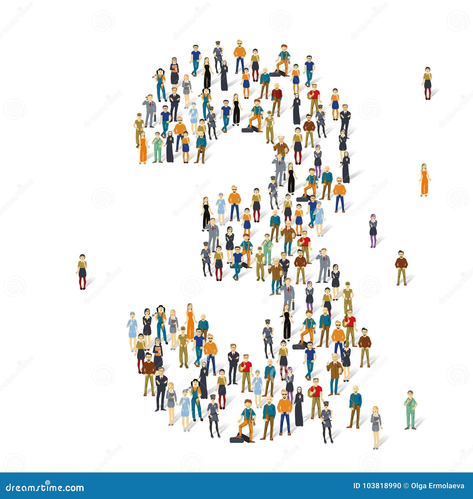 Crowded People Vector Arrow Symbol | CartoonDealer.com #61354735